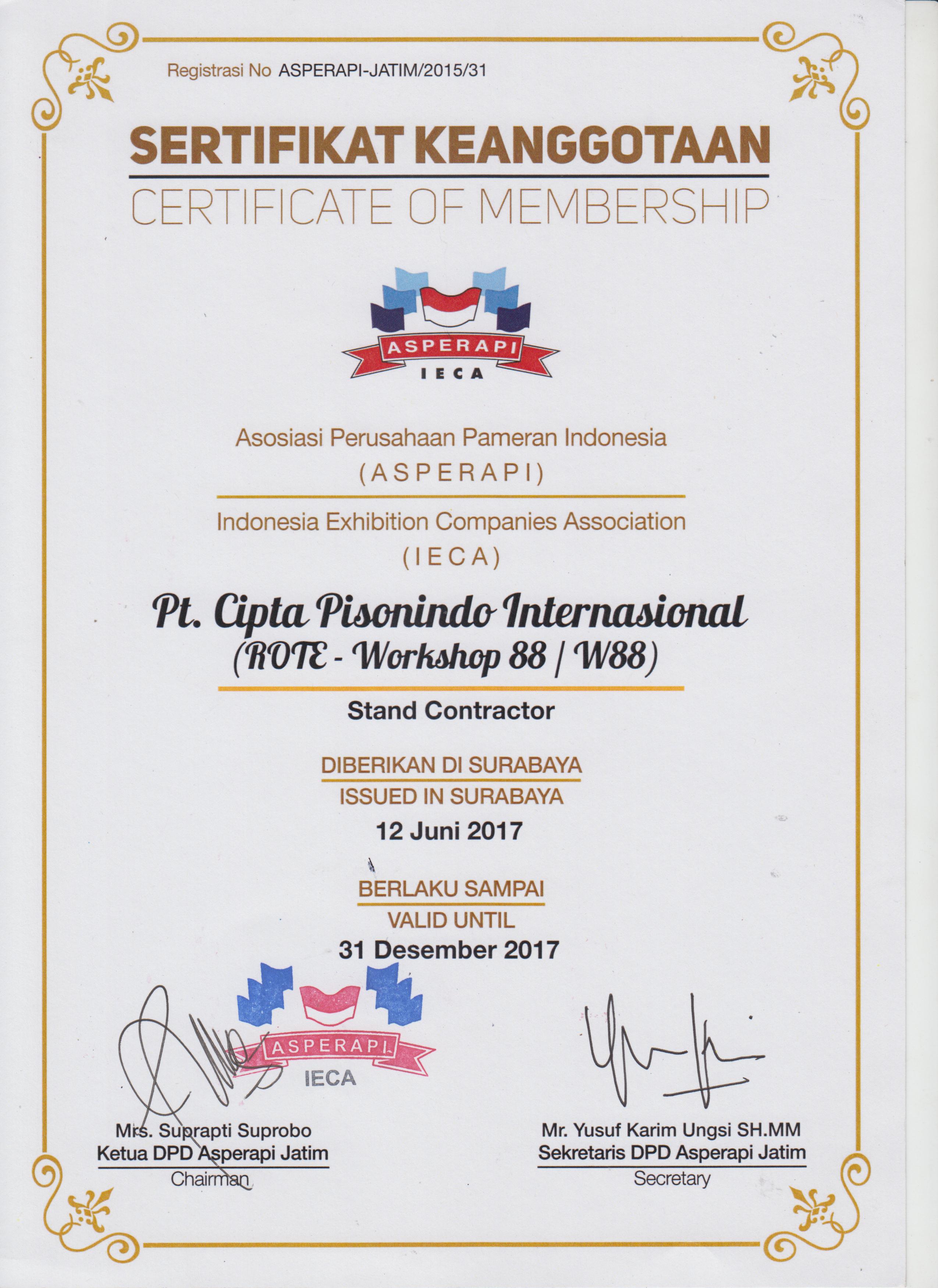 Workshop 88 Menjadi Member Baru di Asperapi 2017 | Stand Contractor ...